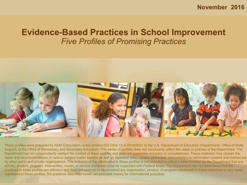Evidence-Based Practices in School Improvement Five
