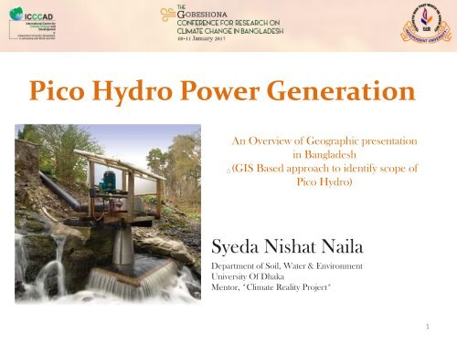 Pico Hydro Power Generation