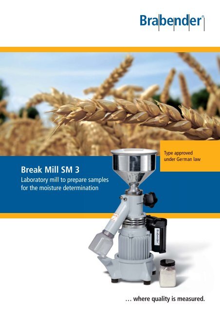 Break Mill SM 3 - Brabender