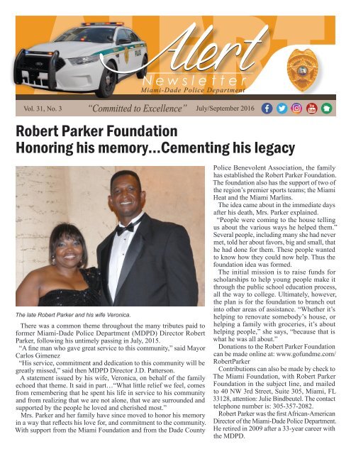 Robert Parker Foundation Honoring his memory…Cementing his legacy