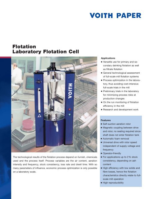 Flotation Laboratory Flotation Cell - Voith