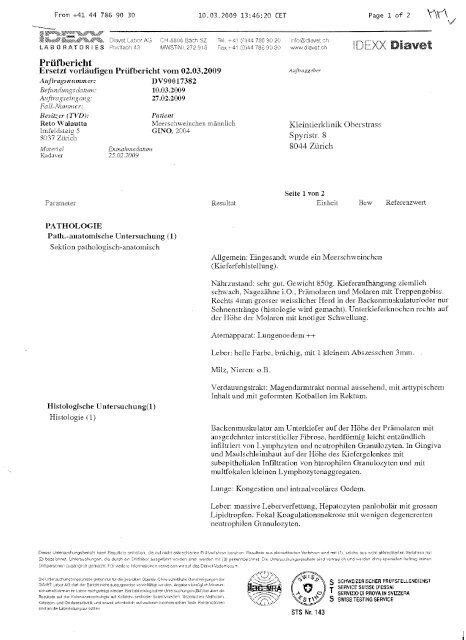 Obduktionsbericht - Reto Walaulta