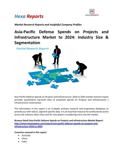 Asia-Pacific Defense Spends on Projects and Infrastructure Market to ...