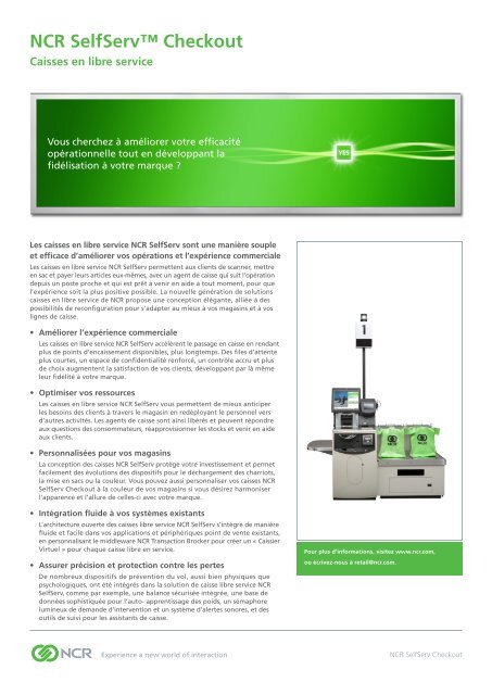 NCR SelfServ™ Checkout