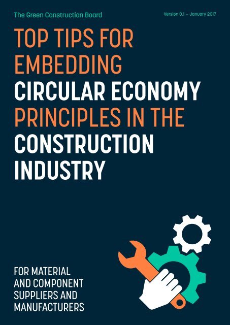 EMBEDDING CIRCULAR ECONOMY PRINCIPLES IN THE CONSTRUCTION INDUSTRY