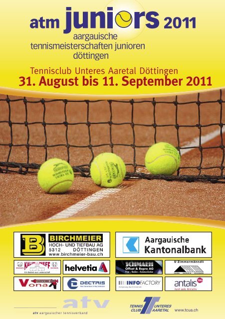 Herzlich willkommen in der TCUA - Tennis-Club Unteres Aaretal