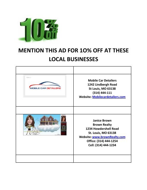 MENTION THIS AD FOR 1O