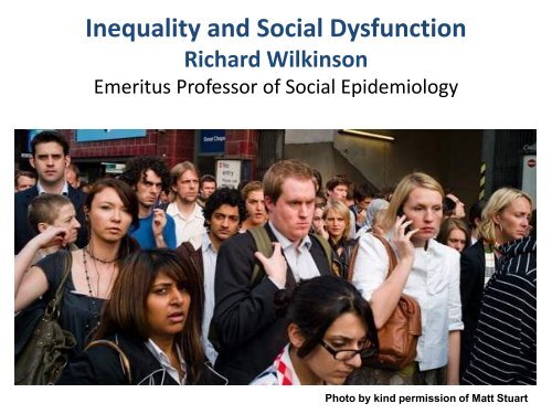 Inequality and Social Dysfunction