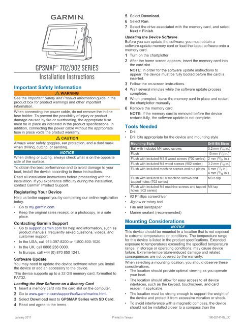Garmin GPSMAP® 942 - Installation Instructions (PDF)