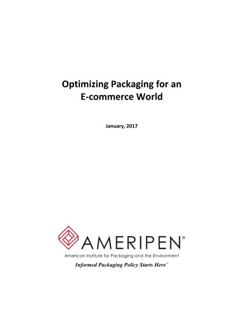 Optimizing Packaging for an E-commerce World