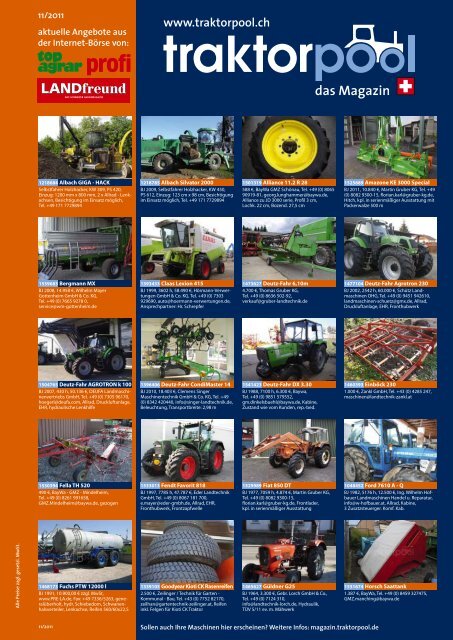 das Magazin www.traktorpool.ch - traktorpool-Magazin - Traktorpool ...
