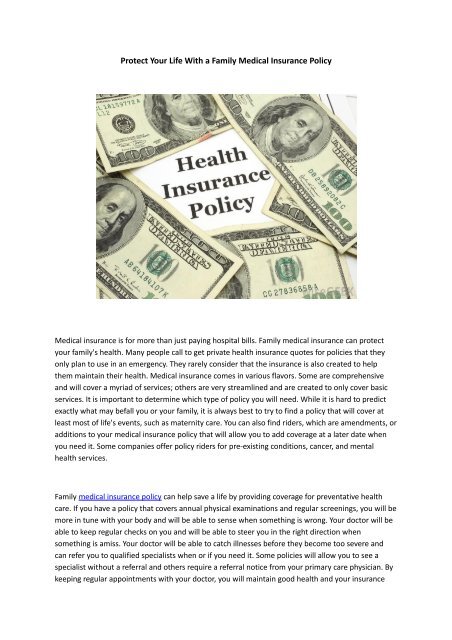 Medical Insurance Policy