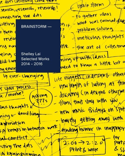 BRAINSTORM — Selected Works of Shelley Lai