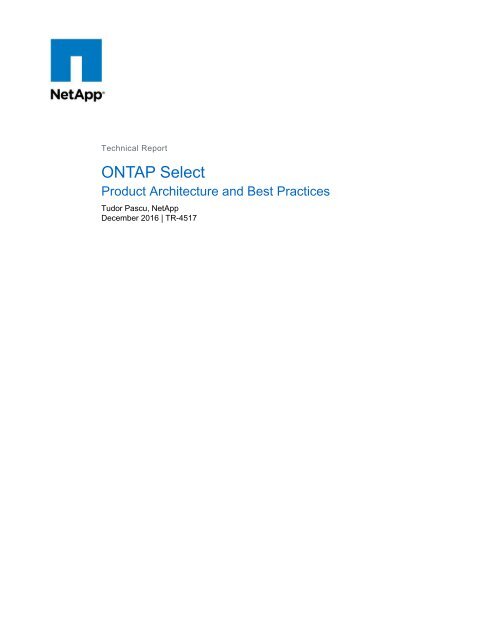 ONTAP Select