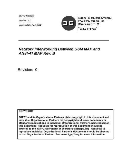 Network Interworking Between GSM MAP and ANSI-41 ... - 3GPP2