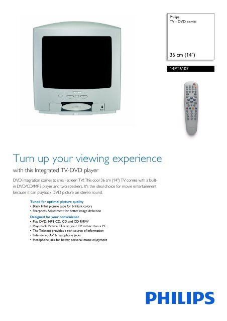 Philips Combi TV/DVD - Fiche Produit - GLOBAL
