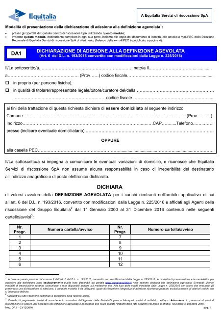 DA1-DICHIARAZIONE-DEFINIZIONE-AGEVOLATA DA1-DICHIARAZIONE-DEFINIZIONE-AGEVOLATA