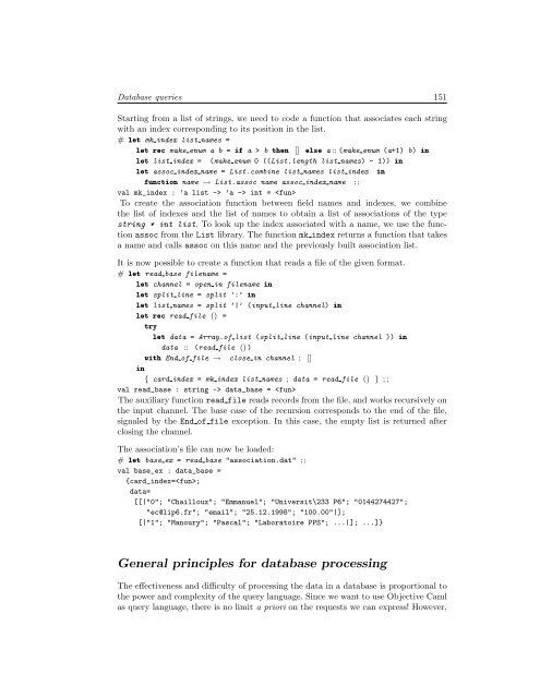 150 Chapter 6 : Applicati