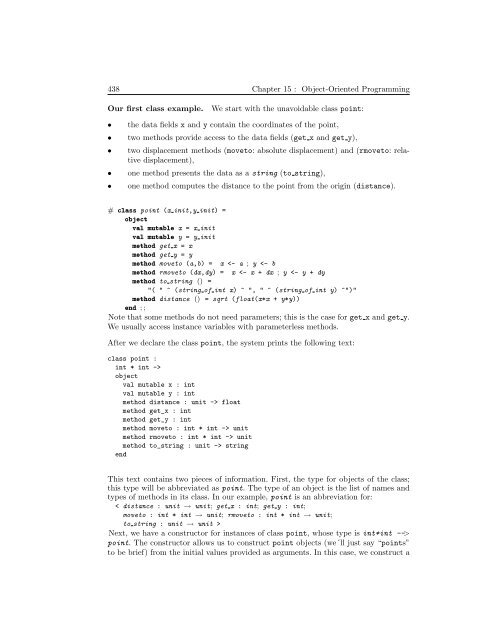 438 Chapter 15 Object O