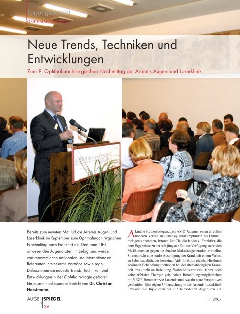 neue Trends, Techniken und Entwicklungen