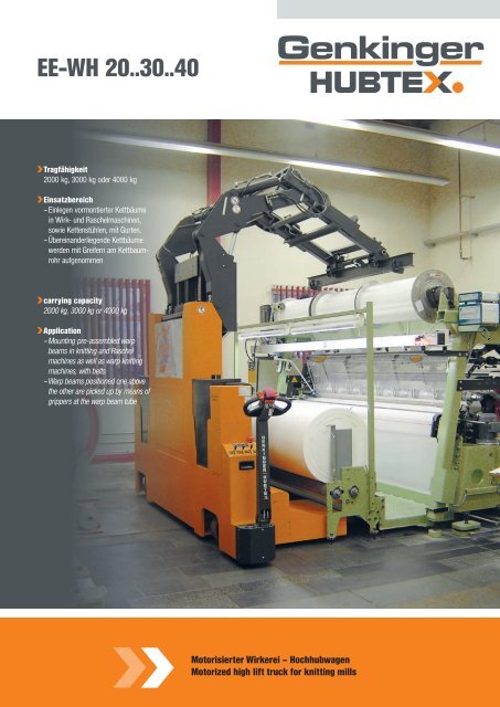 Prospekt EE-WH 20...40, PDF 0.7 MB - Genkinger-HUBTEX GmbH