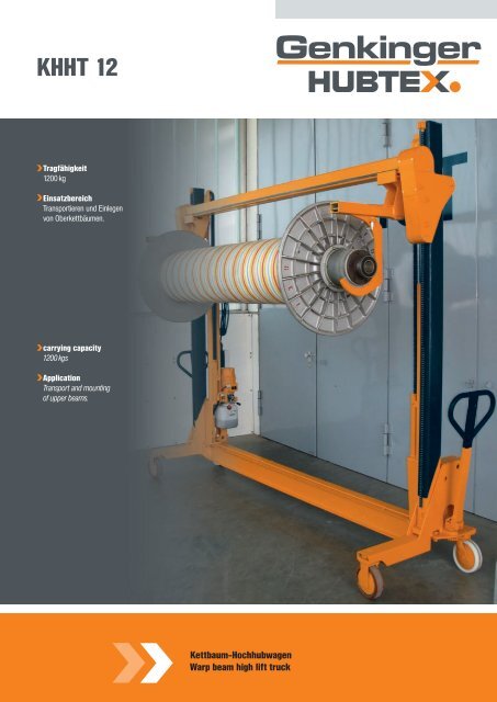 Prospekt Serie KHHT 12, PDF 0.5 MB - Genkinger-HUBTEX GmbH