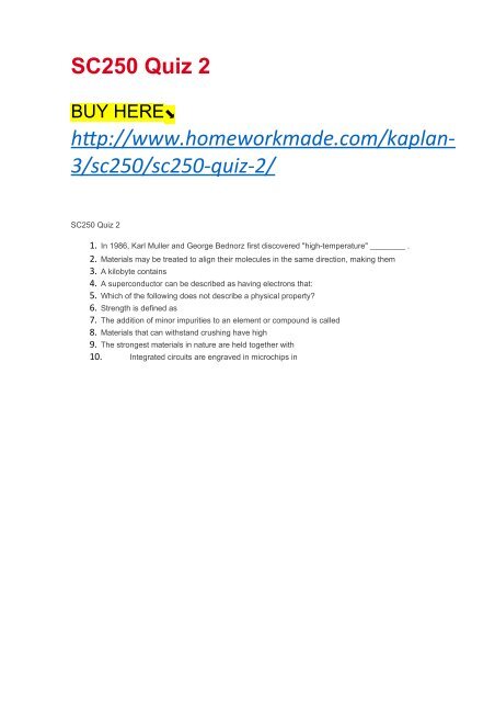 SC250 Quiz 2
