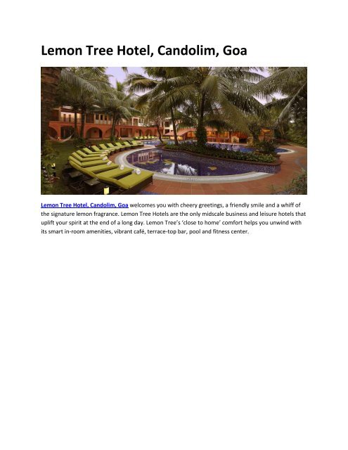 Lemon Tree Hotel, Candolim, Goa