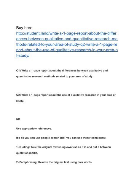 😎 Compare and contrast between qualitative and quantitative research ... 😎 Compare and contrast between qualitative and quantitative research ...