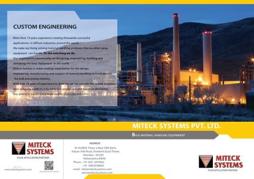 Miteck systems Product catalogue