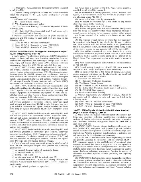 (5) MOSC 98G5L. Performs