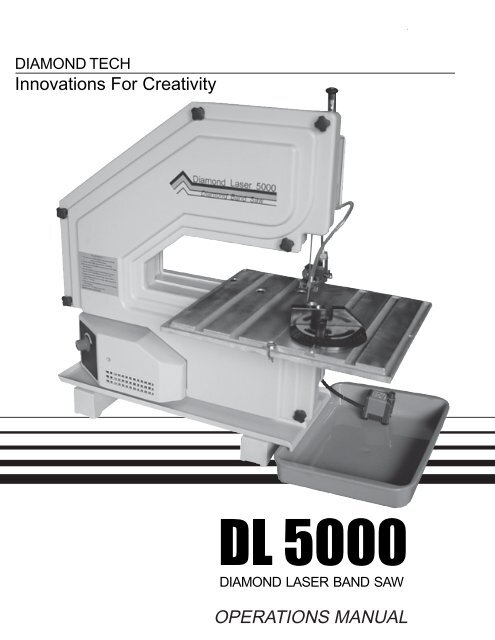 DL5000 Manual 405 GLASS - Diamond Tech International