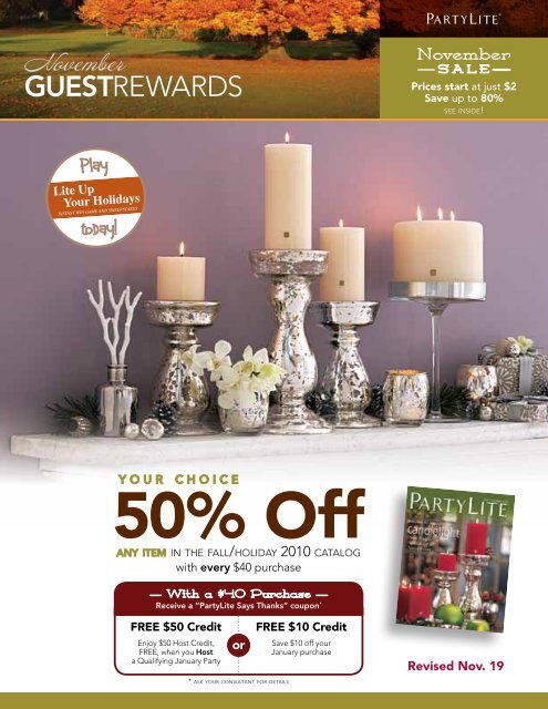 Partylite Fall Holiday 2022