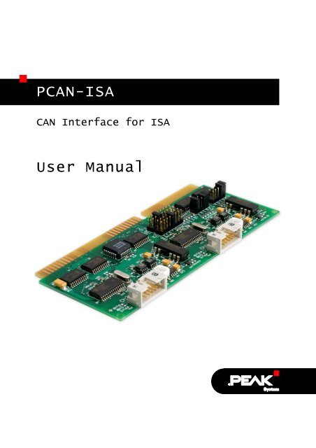 PCAN-ISA - User Manual - PEAK-System