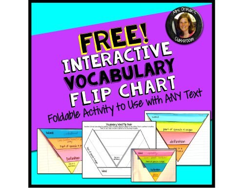 FreeInteractiveVocabularyFlipBookActivityCommonCoreAligned