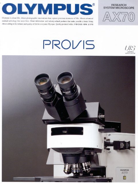 Olympus is about life. About photographic innovations that capture ...