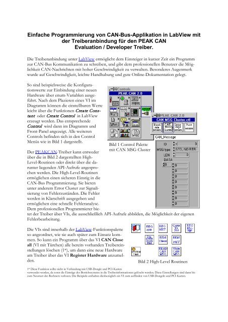 Einfache Programmierung von CAN-Bus-Applikation ... - PEAK-System