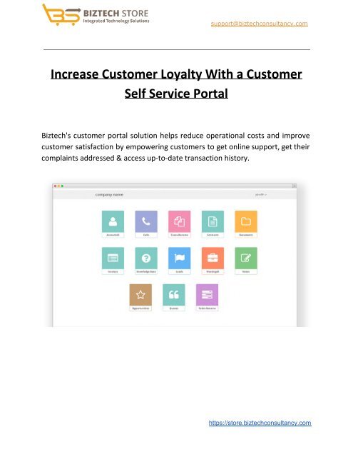 Increase Customer Loyalty With a Customer Self Service Portal