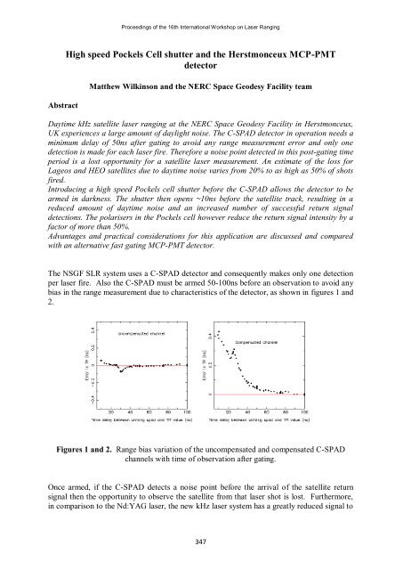 High speed Pockels Cell shutter and the Herstmonceux MCP-PMT ...