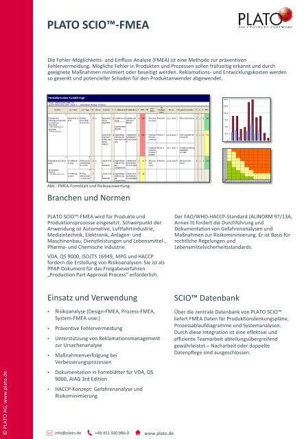 PLATO-SCIO-FMEA Produktinformation 11