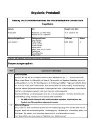 ErgebnisProtokoll - Grundschule Pestalozzischule Ingelheim