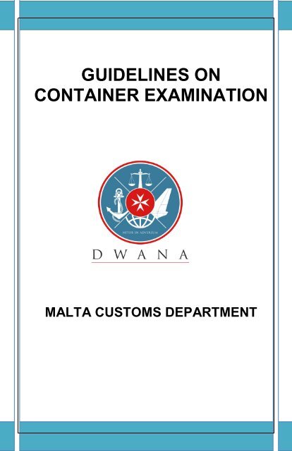GUIDELINES ON CONTAINER EXAMINATION 2016 FV - 1