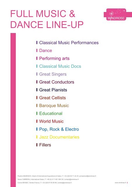 Download Music & Dance line-up - Home - Windrose