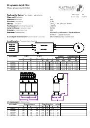 Dreiphasen-du/dt Filter three-phase du/dt-filter - platthaus.de