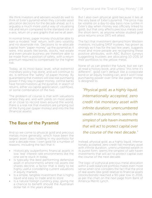 Exter’s Pyramid and the