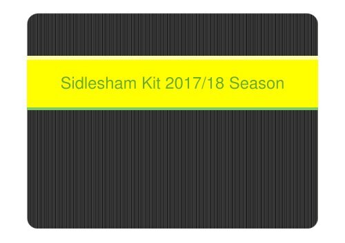 Sidlesham FC Kit 2017