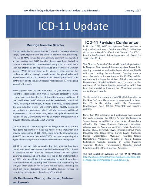 ICD-11 Update