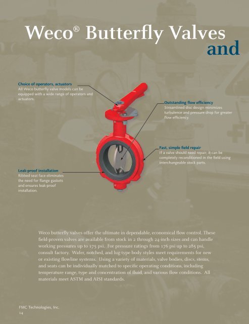 Weco Butterfly Valves