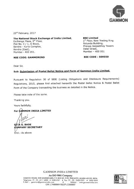 GAMMON INDIA LIMITED