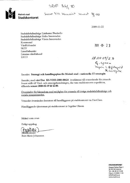 Strategi och handlingsplan för Malmö stad